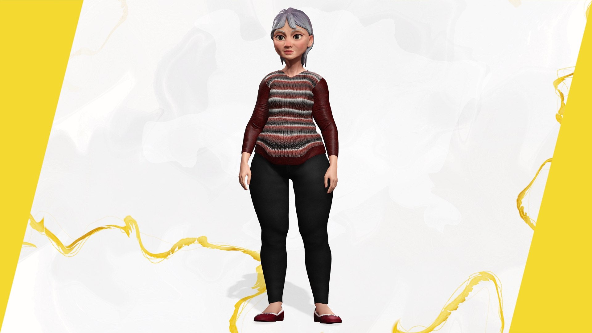 3D Model Animated Mother Character In Winter Casual Outfit - TurboSquid ...