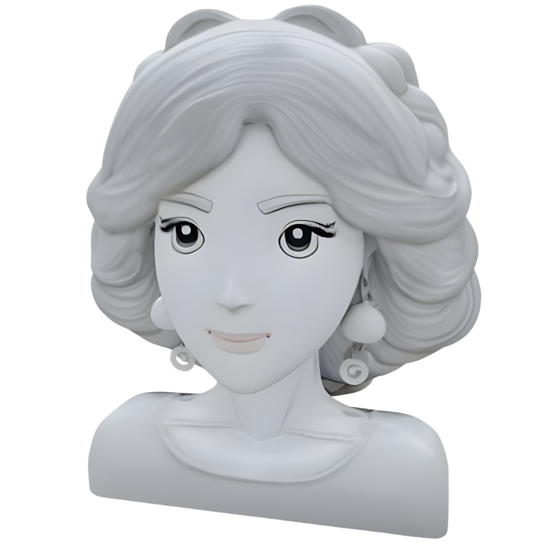 3D Elegant Stylized Female Bust Collection Model - TurboSquid 2311083