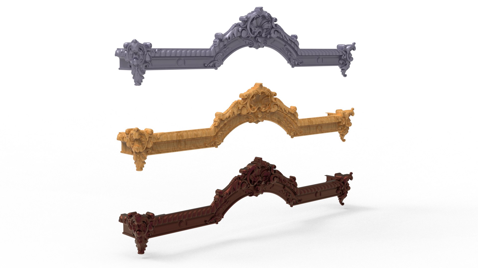 3D Cornice Carved Curtain Model - TurboSquid 2314817