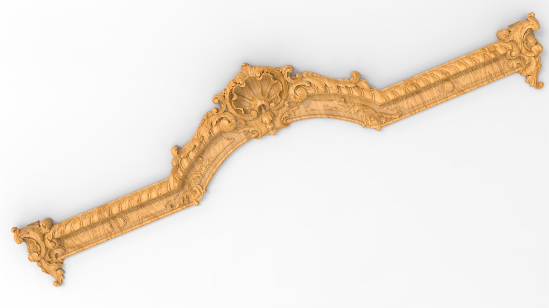 3D Cornice Carved Curtain Model - TurboSquid 2314817
