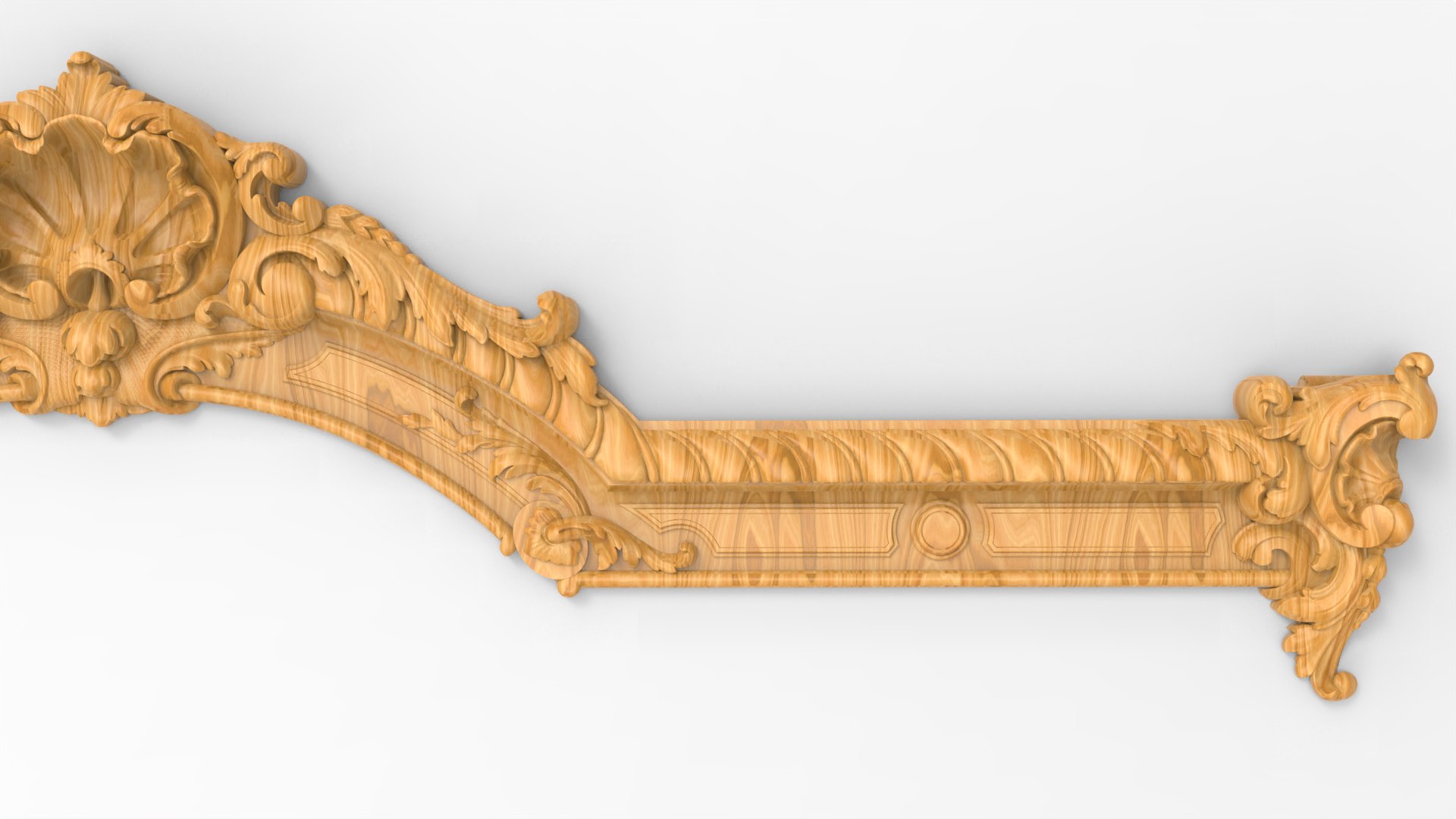 3D Cornice Carved Curtain Model - TurboSquid 2314817