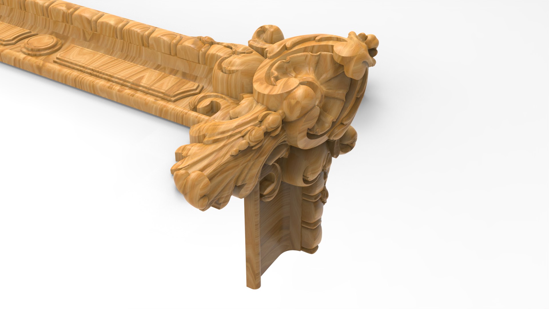 3D Cornice Carved Curtain Model - TurboSquid 2314817