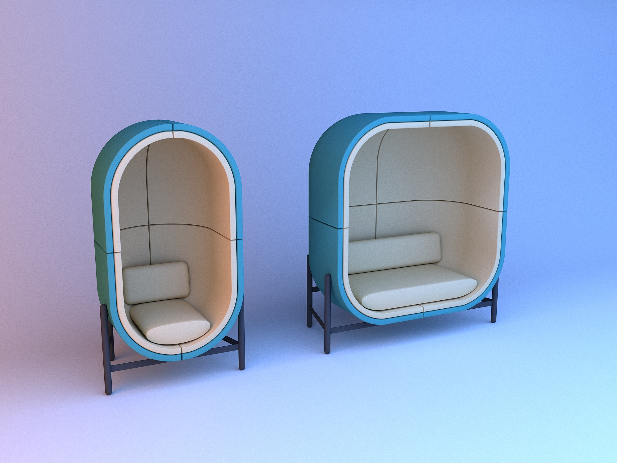 Capsule Office Furniture 3D model - TurboSquid 1735928