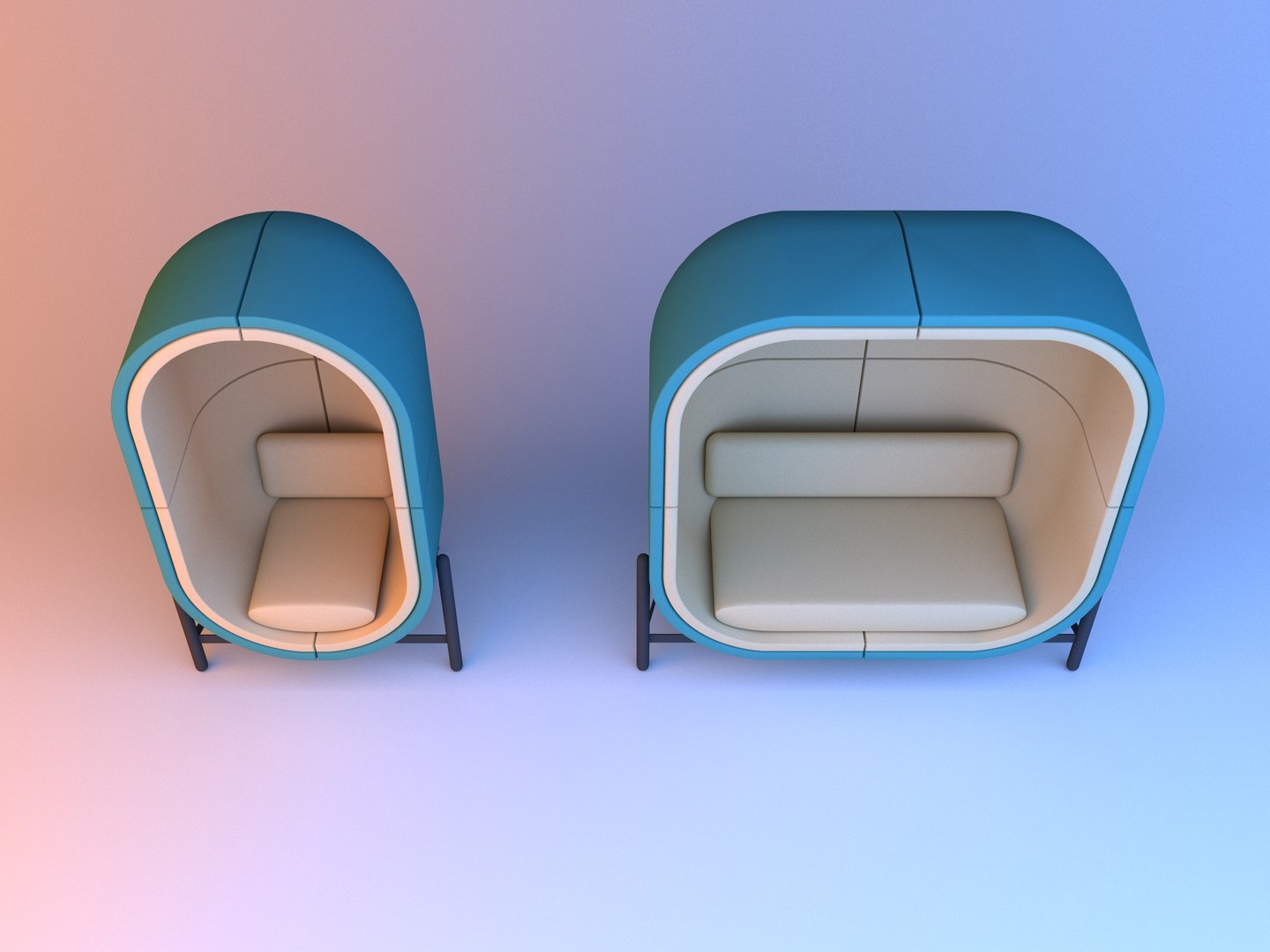 Capsule Office Furniture 3D Model - TurboSquid 1735928