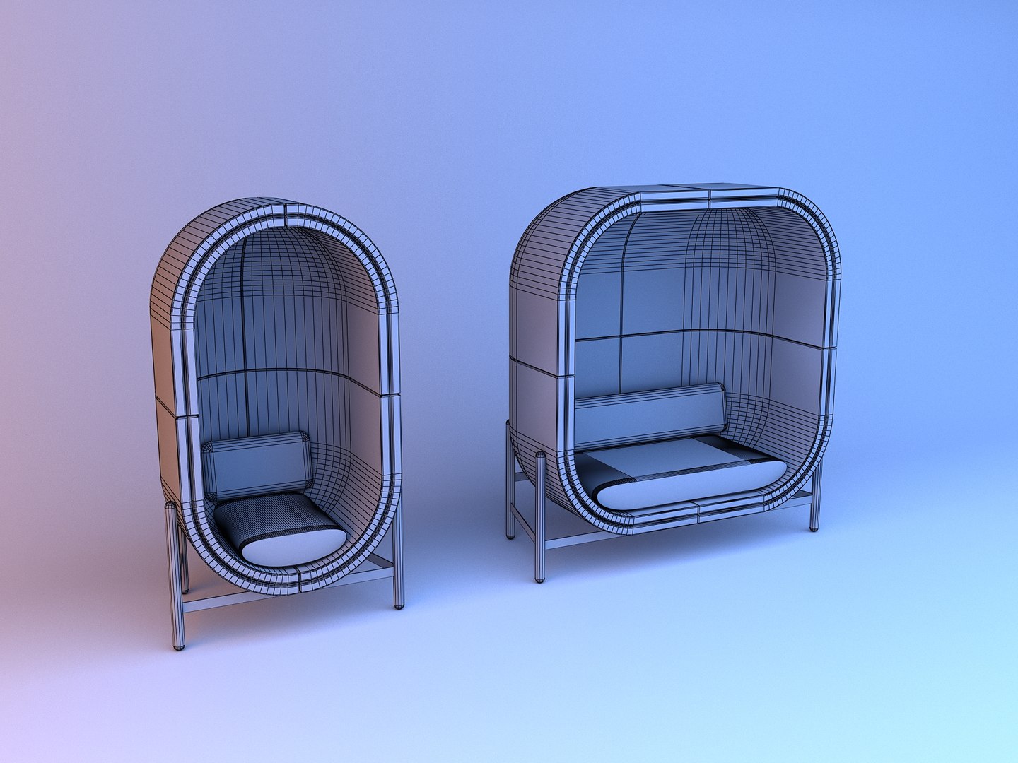 Capsule Office Furniture 3D Model - TurboSquid 1735928