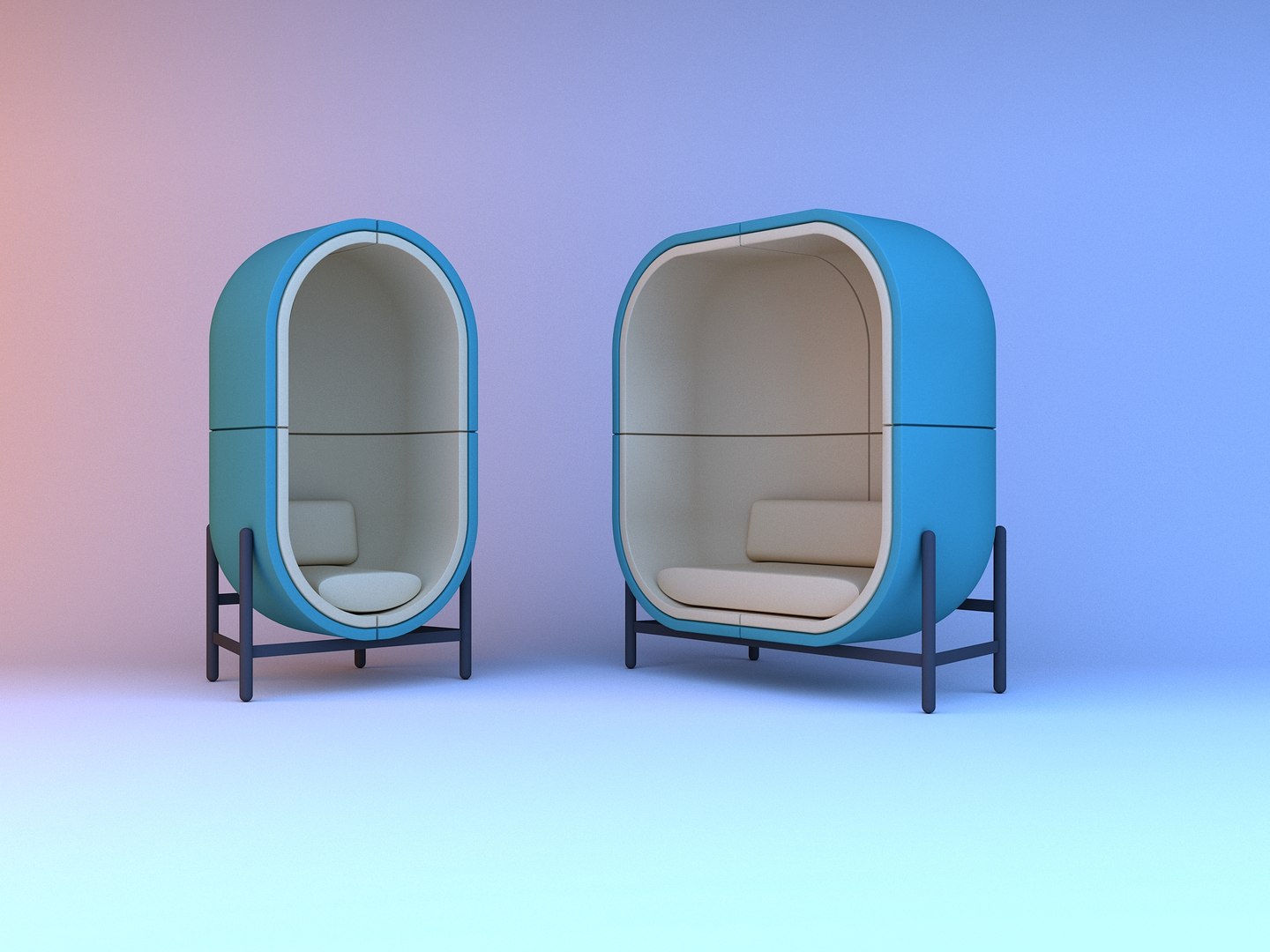 Capsule Office Furniture 3D Model - TurboSquid 1735928