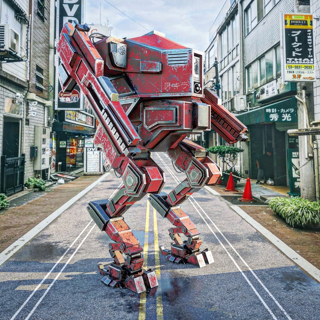 3D Lowpoly Mecha - TurboSquid 2074945