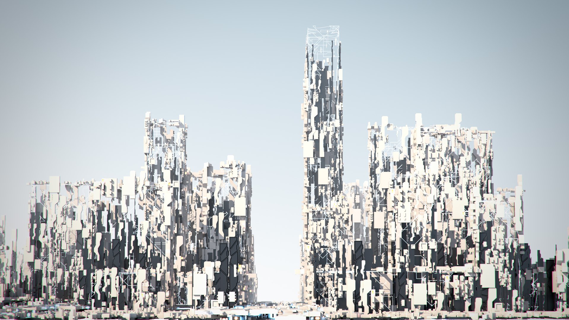 3D Greeble City 01 model - TurboSquid 2070105