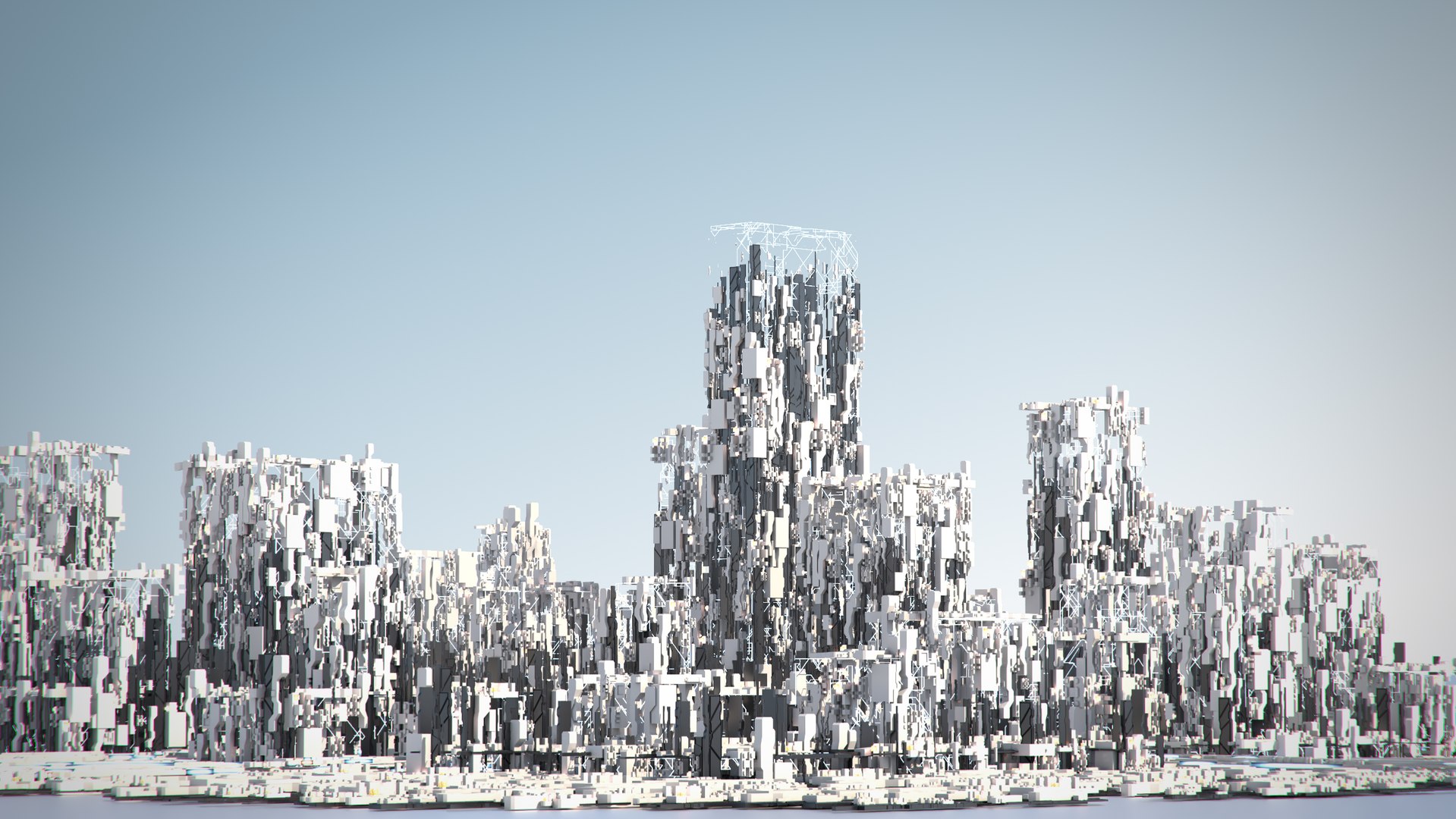 3D Greeble City 01 model - TurboSquid 2070105