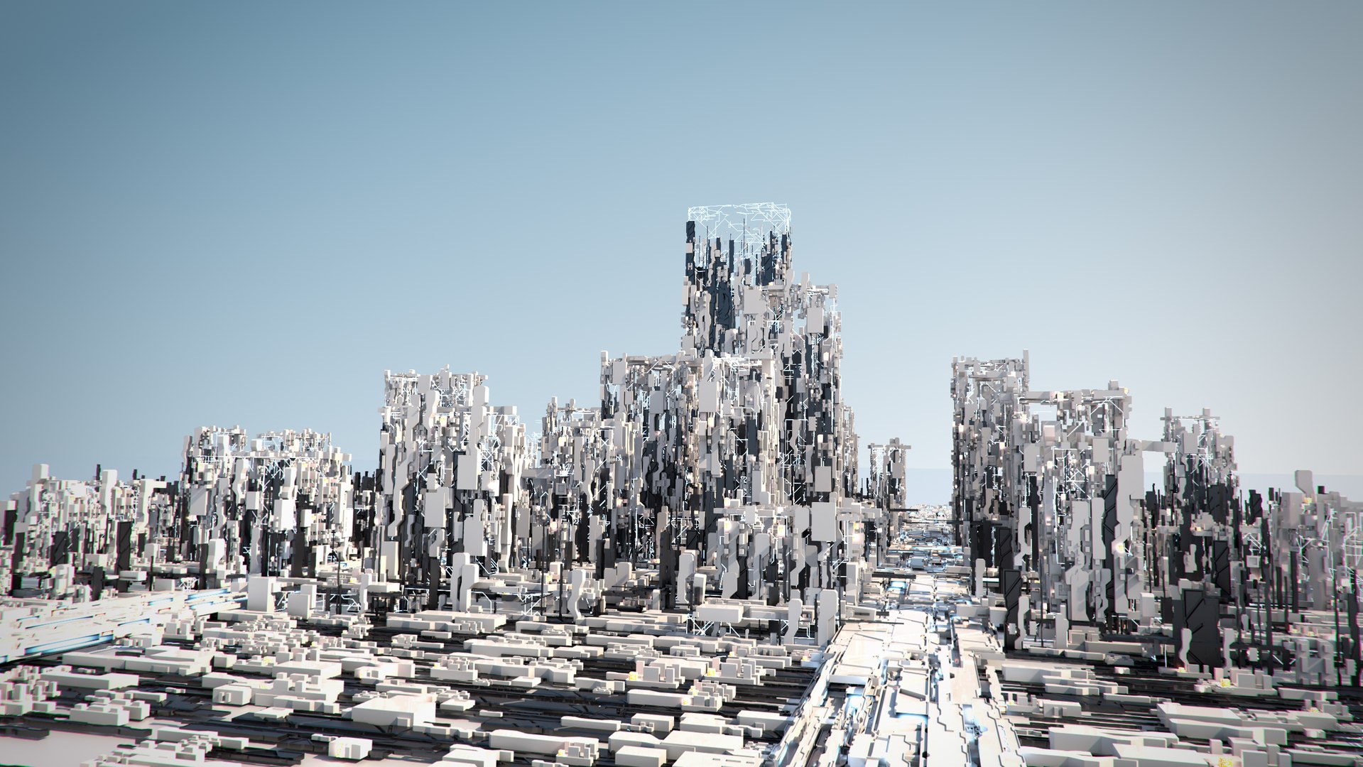 3D Greeble City 01 model - TurboSquid 2070105