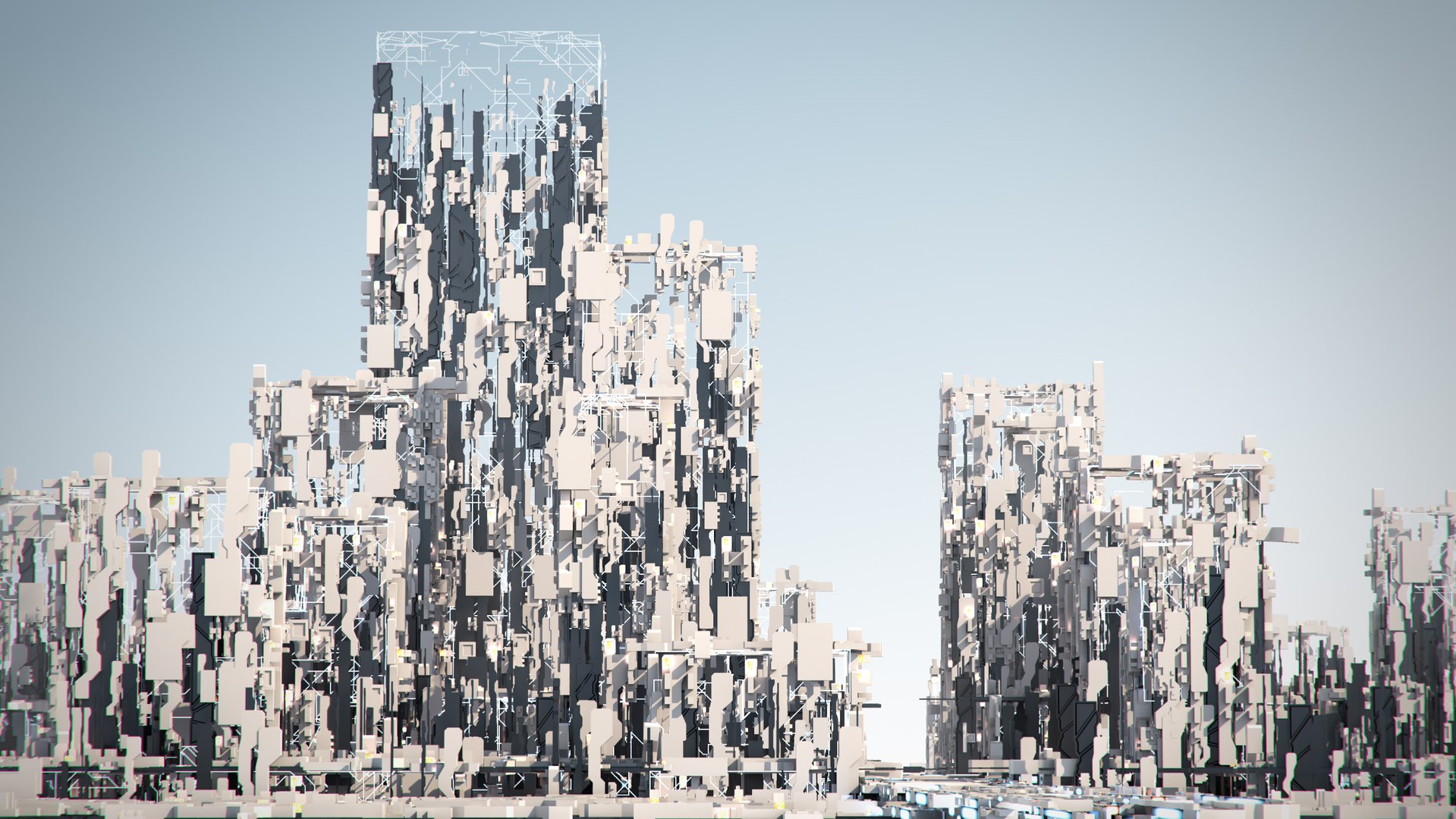 3D Greeble City 01 model - TurboSquid 2070105