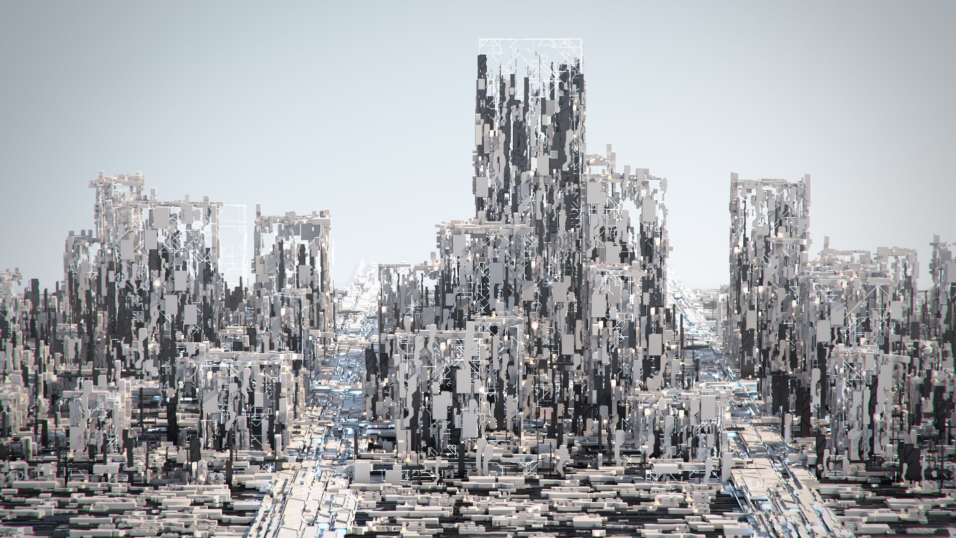 3D Greeble City 01 model - TurboSquid 2070105