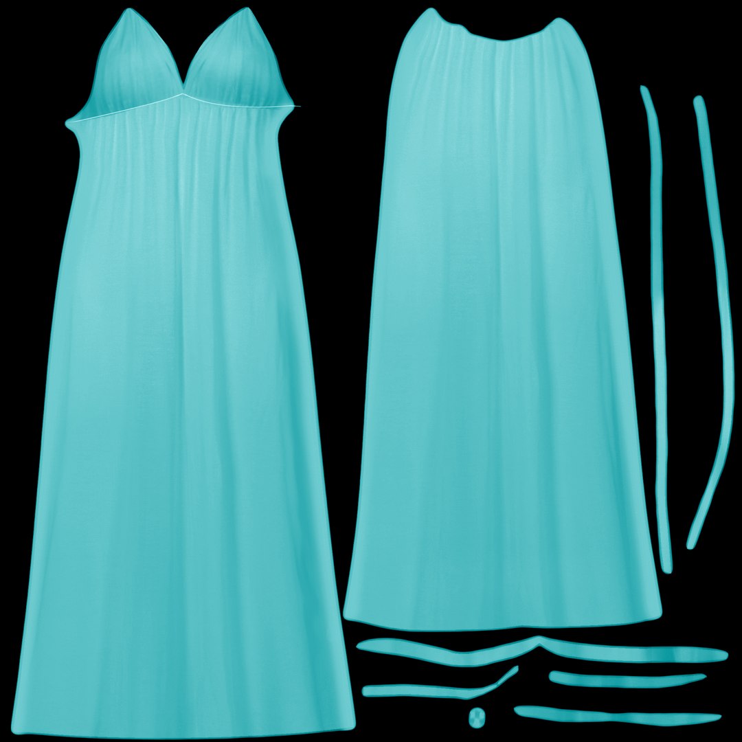 Strapped Cross Back Maxi Dress 3D - TurboSquid 1789692