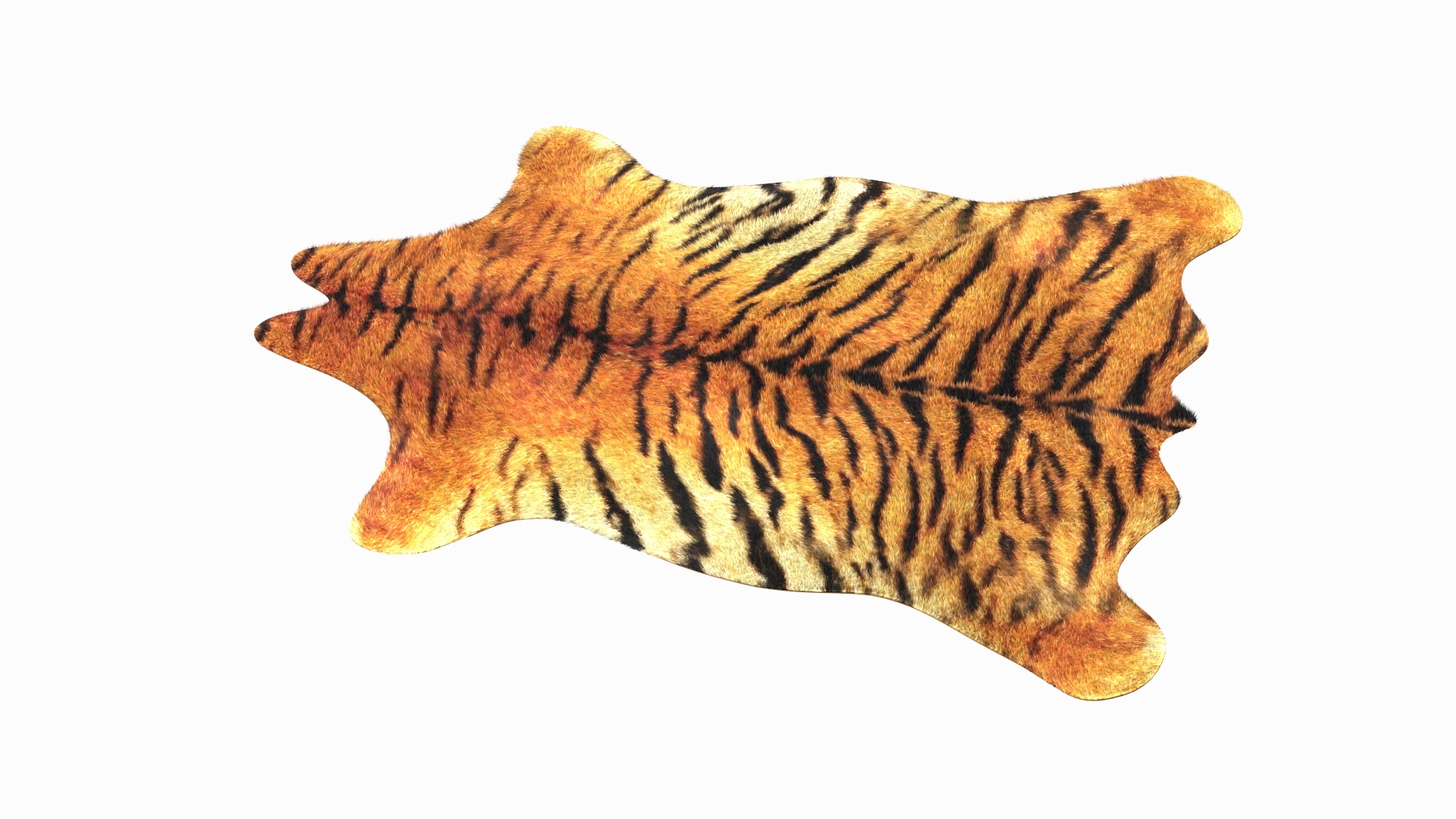 3D Tiger Hide Rug With Fur - TurboSquid 1846761