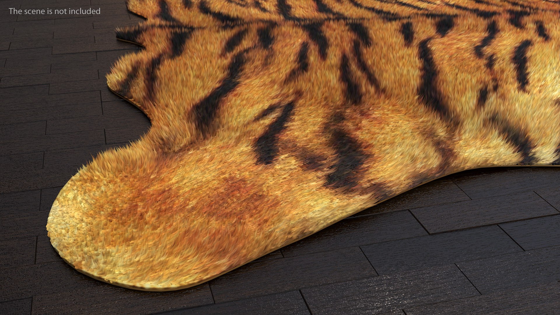 3D Tiger Hide Rug With Fur - TurboSquid 1846761