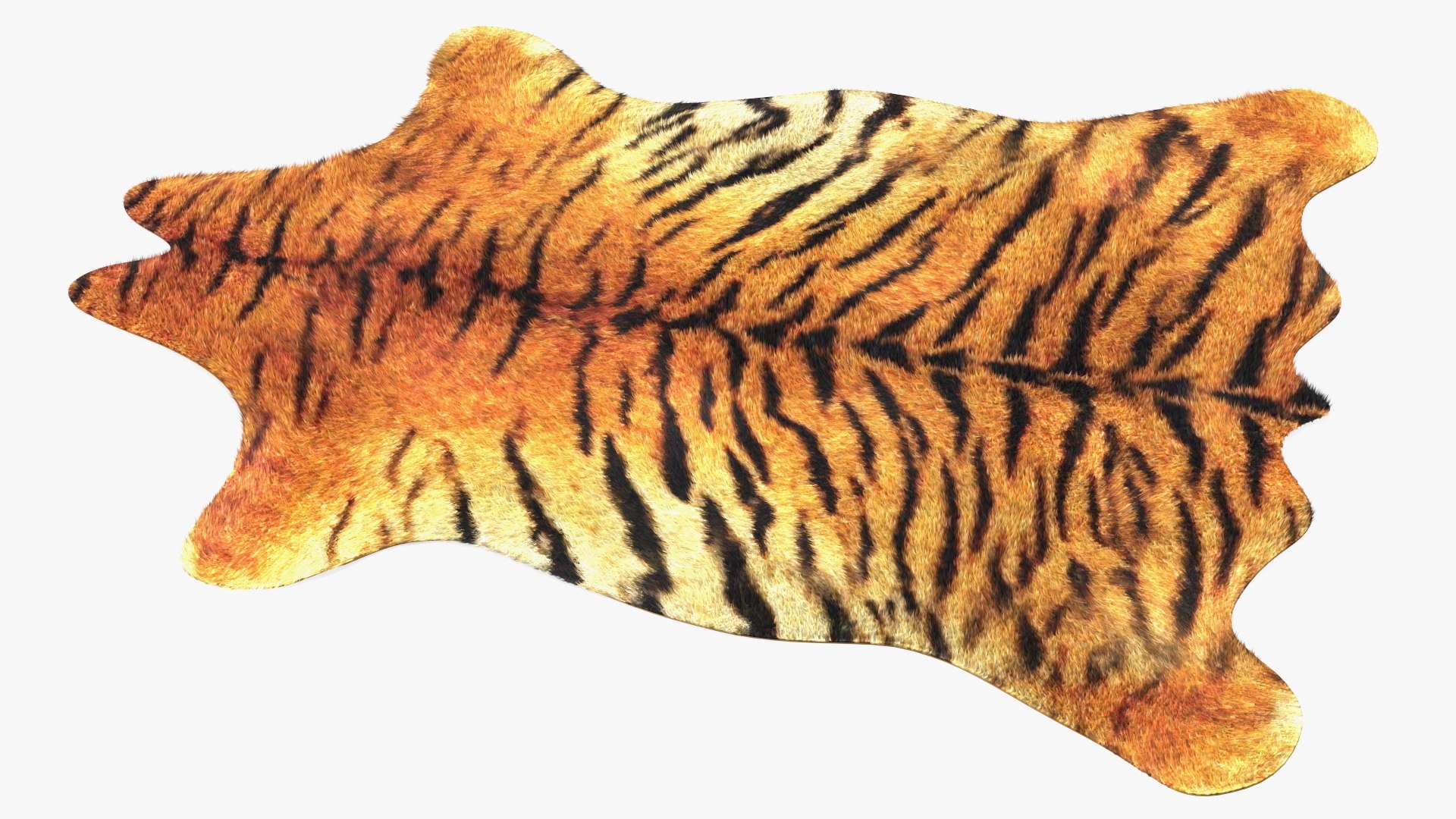 3D Tiger Hide Rug With Fur - TurboSquid 1846761