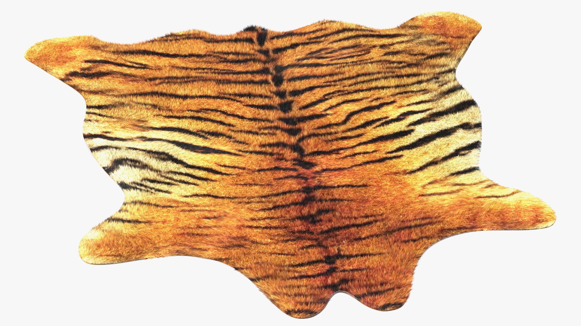 3D Tiger Hide Rug With Fur - TurboSquid 1846761