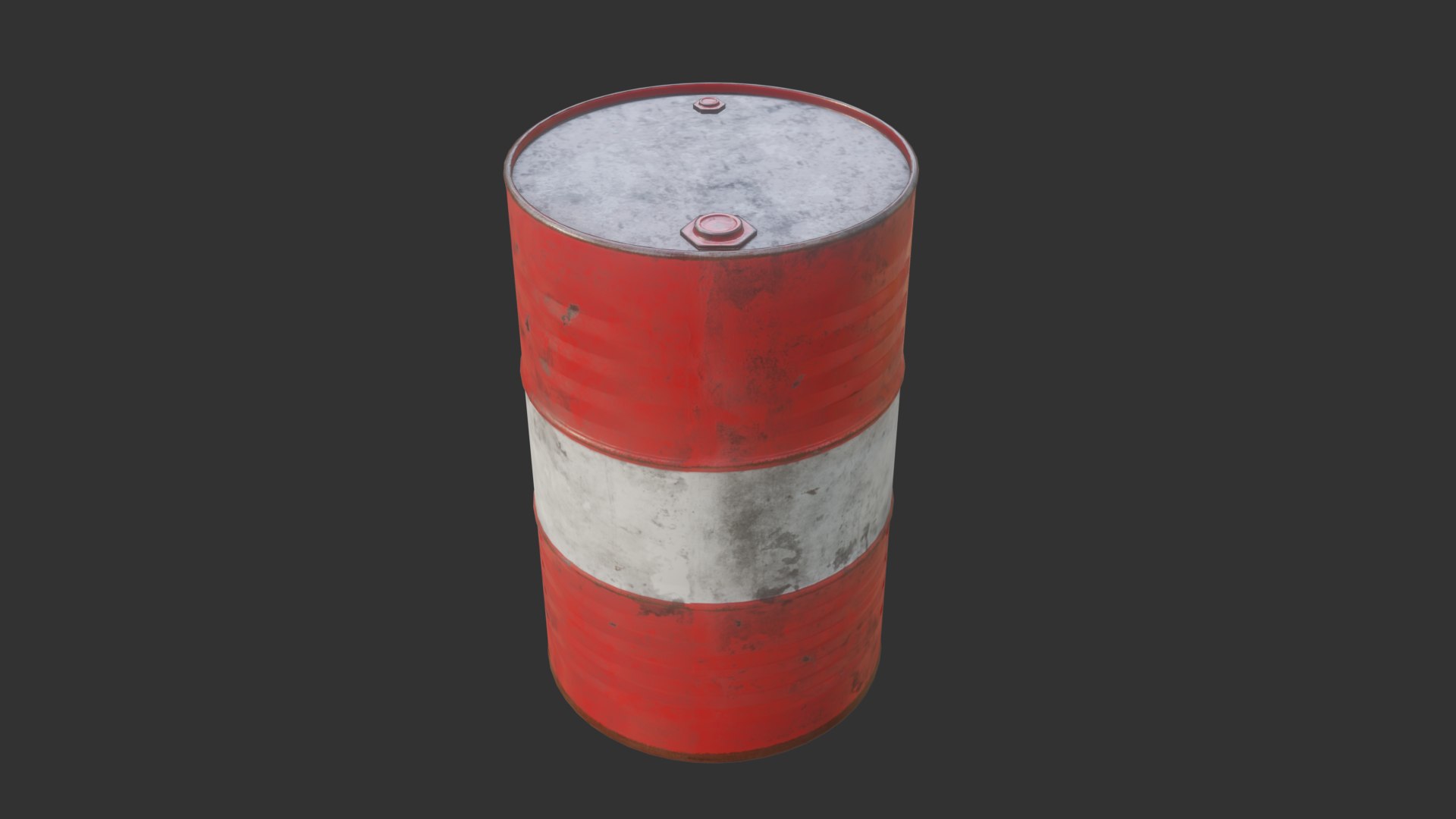 3D red oil drum - TurboSquid 1503136