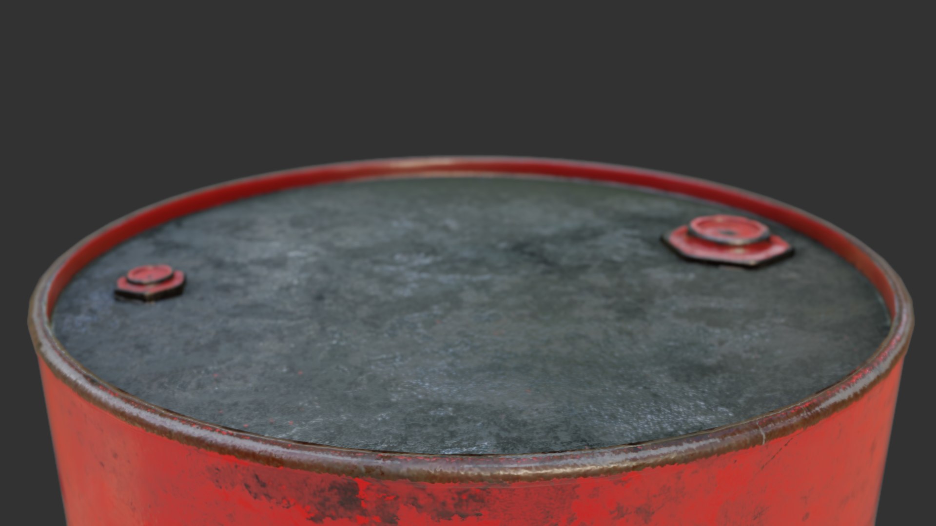 3D red oil drum - TurboSquid 1503136