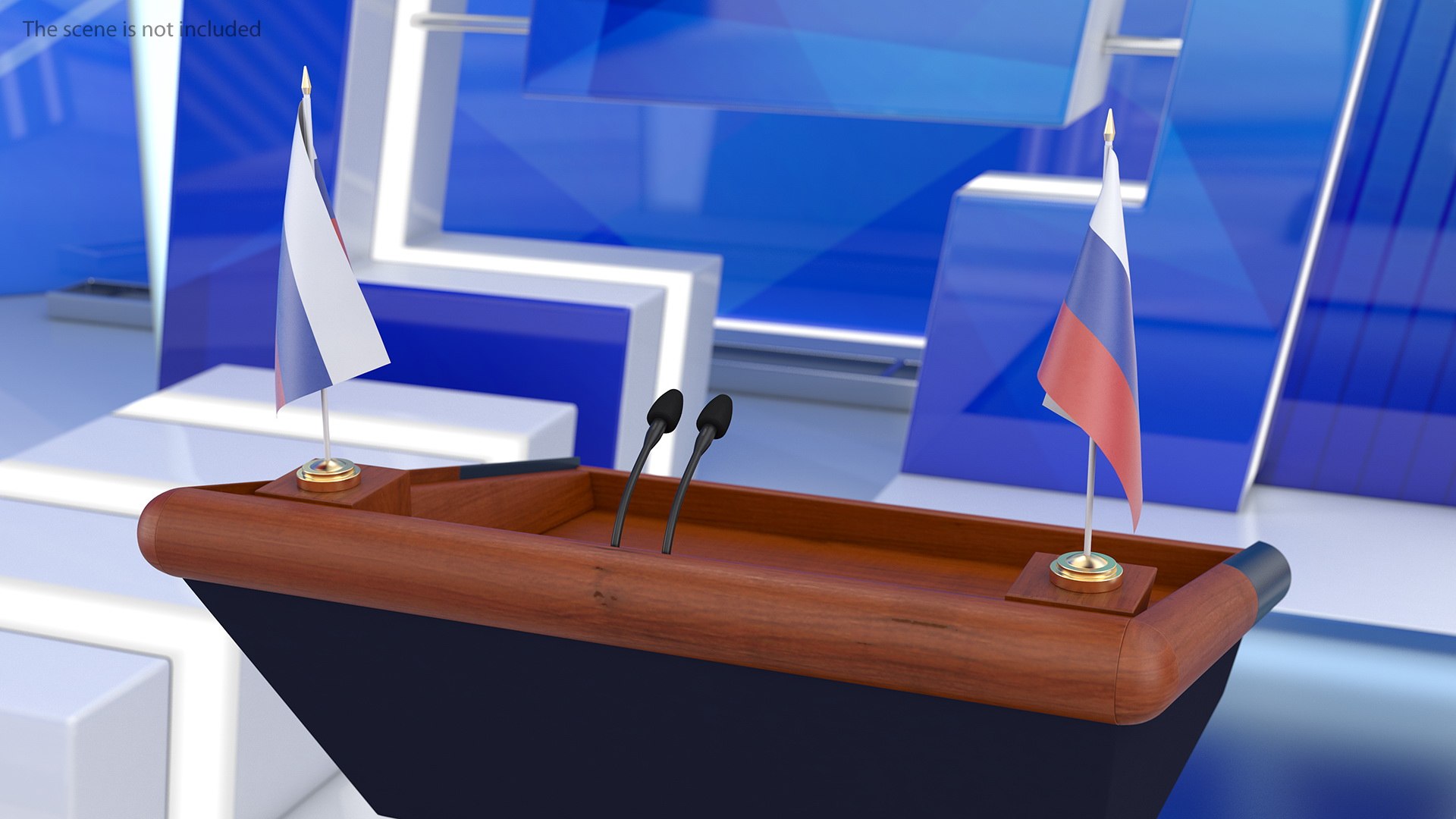 3D Table Flag Russia Model - TurboSquid 1476327