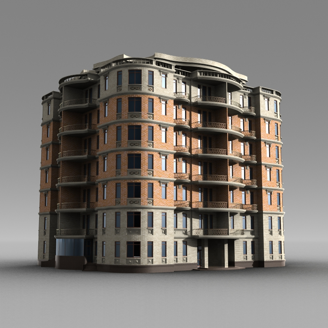 3d Apartment Building Model