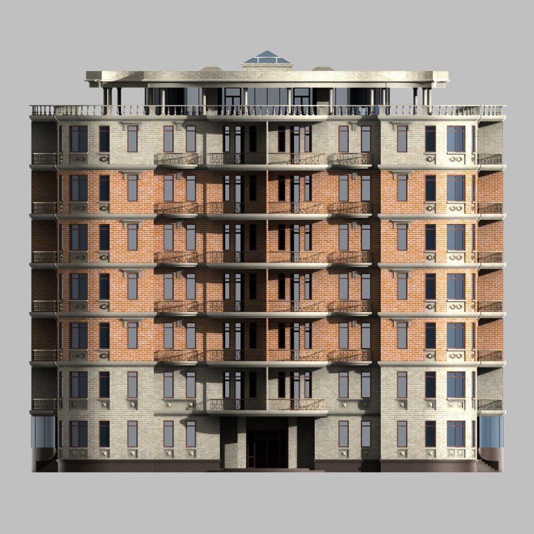 3d Apartment Building Model