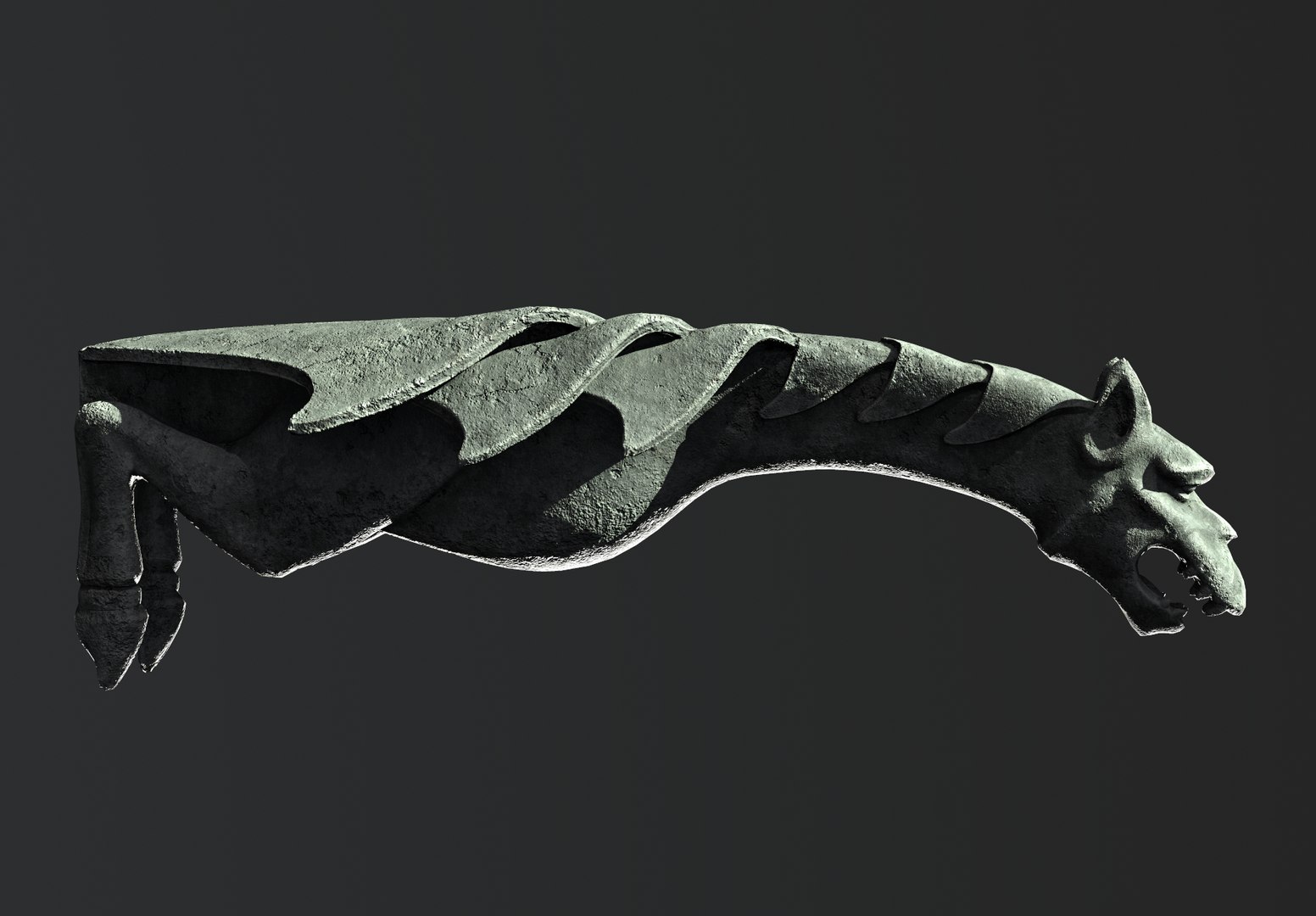 3D Model Waterspout Gargoyle - Fell Mount - TurboSquid 2123633