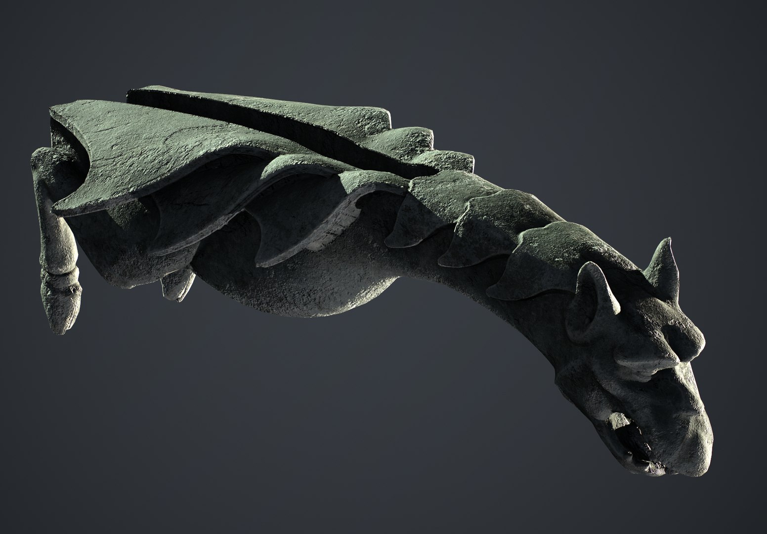 3D Model Waterspout Gargoyle - Fell Mount - TurboSquid 2123633