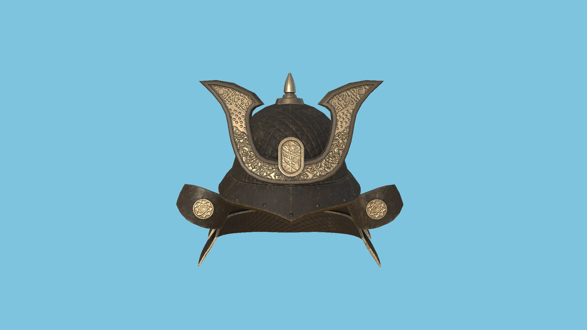 Samurai Helmet 07 Brown - Fantasy Character Design 3D Model ...