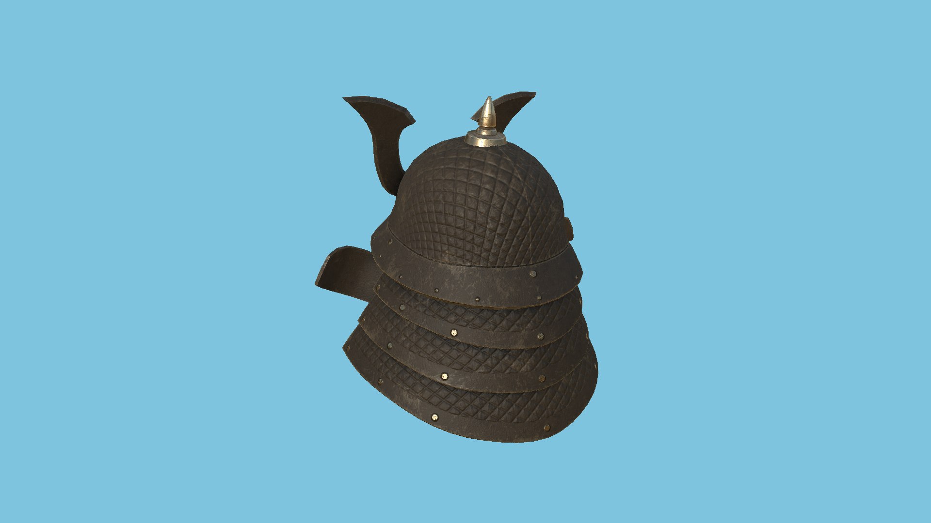 Samurai Helmet 07 Brown - Fantasy Character Design 3D Model ...