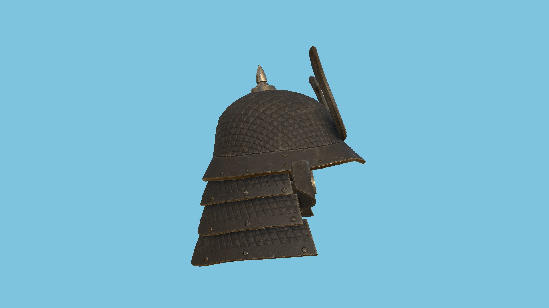 Samurai Helmet 07 Brown - Fantasy Character Design 3D Model ...