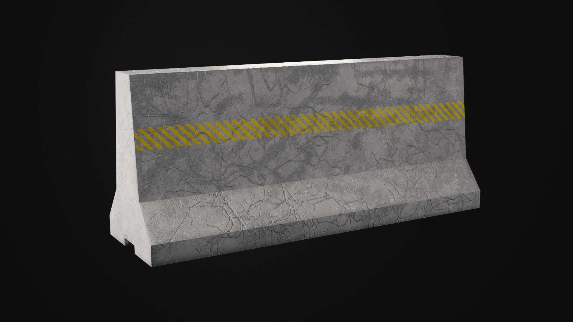 Collection Of Low - Poly Concrete Barrier By Nikdox 3D Model ...