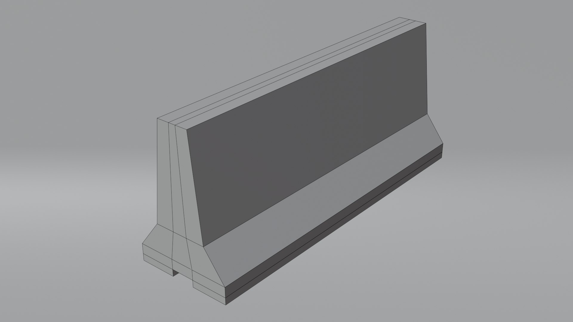 Collection Of Low - Poly Concrete Barrier By Nikdox 3D Model ...