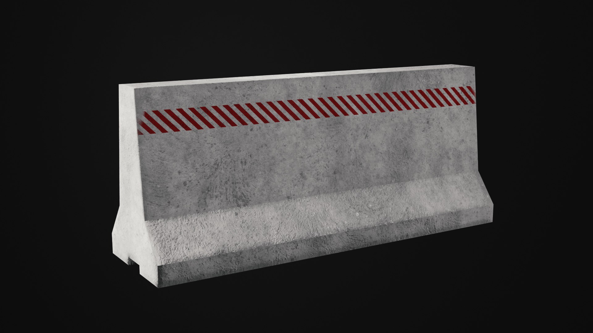 Collection Of Low - Poly Concrete Barrier By Nikdox 3D Model ...