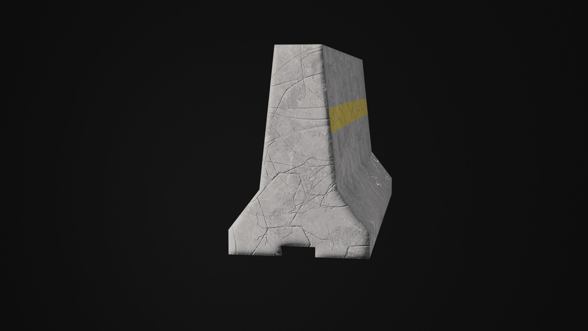 Collection Of Low - Poly Concrete Barrier By Nikdox 3D Model ...