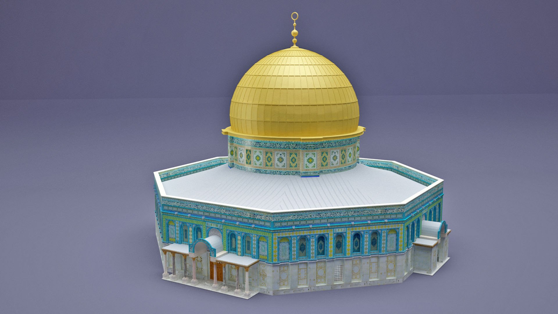 Al-aqsa Mosque Dome Rock 3D Model - TurboSquid 1318297