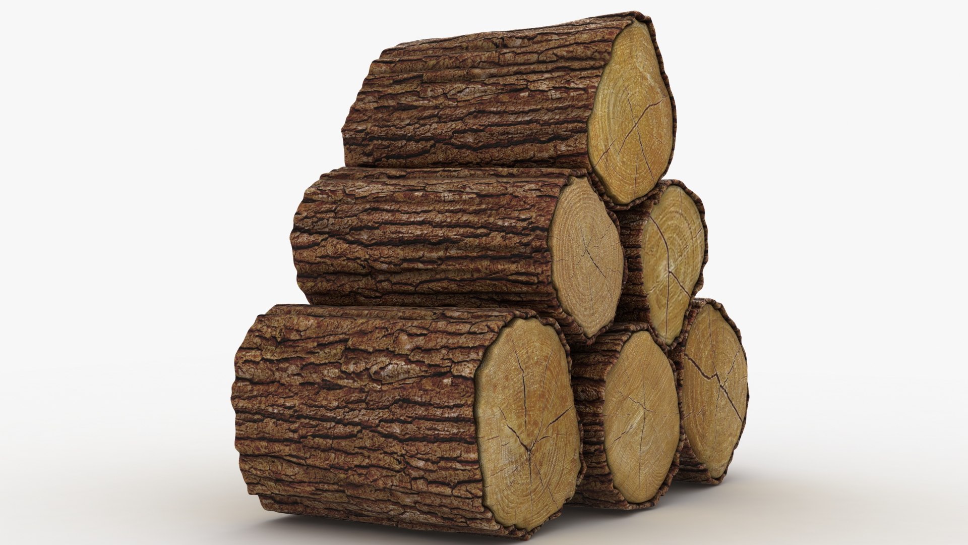 3D wooden logs 02 - TurboSquid 1569792