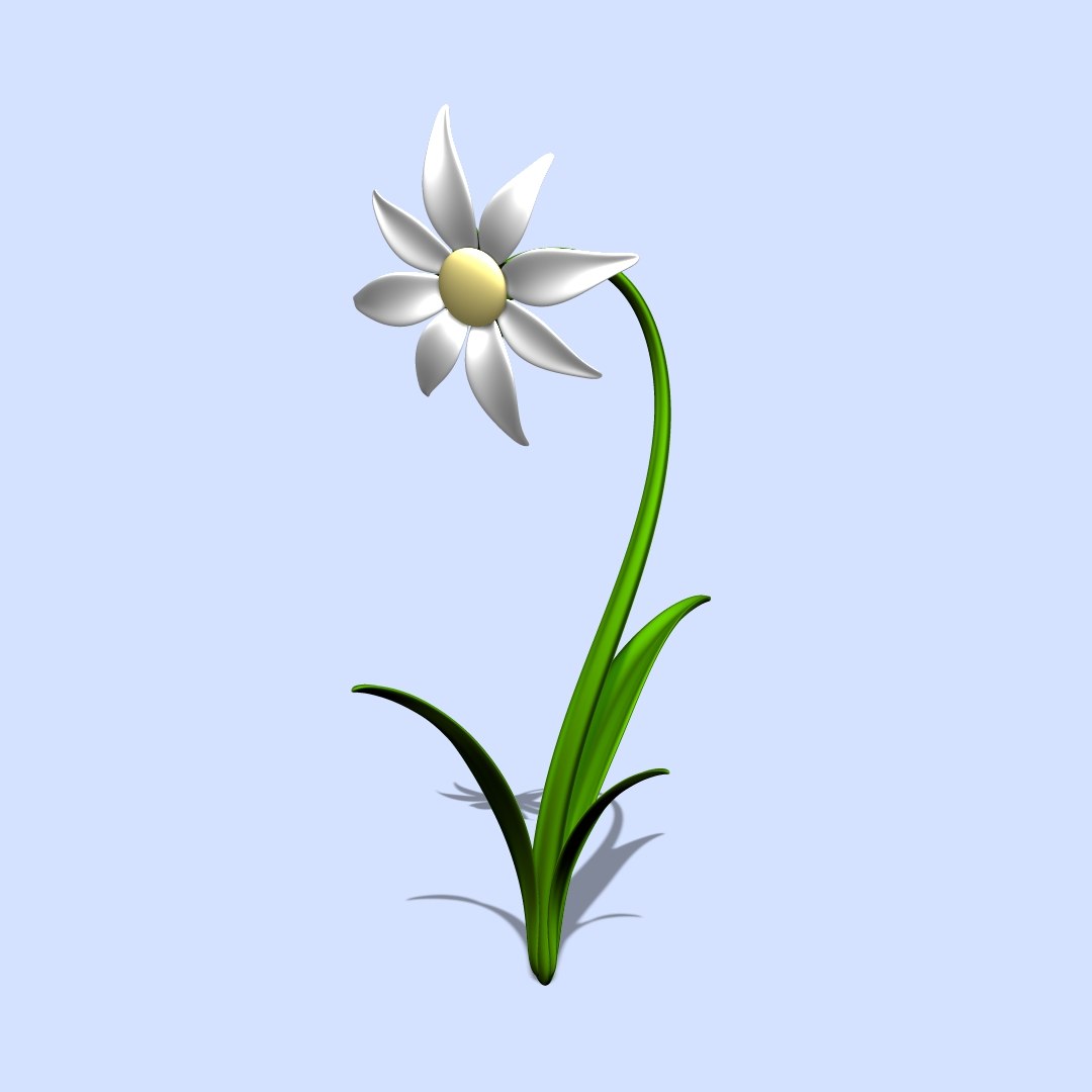 3D Daisy Model - TurboSquid 1553924