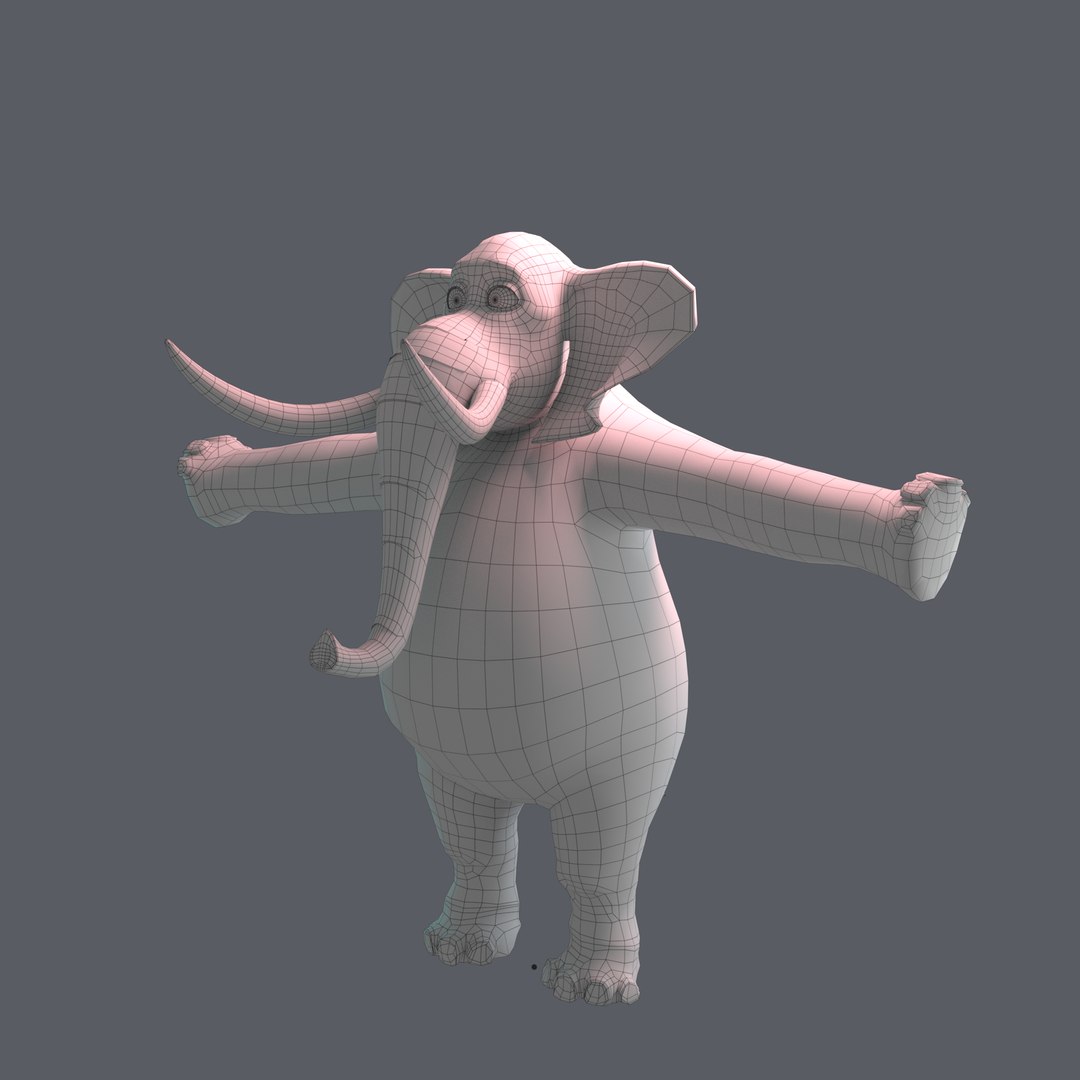 3D model Stylized Elephant NoRig - TurboSquid 2012660
