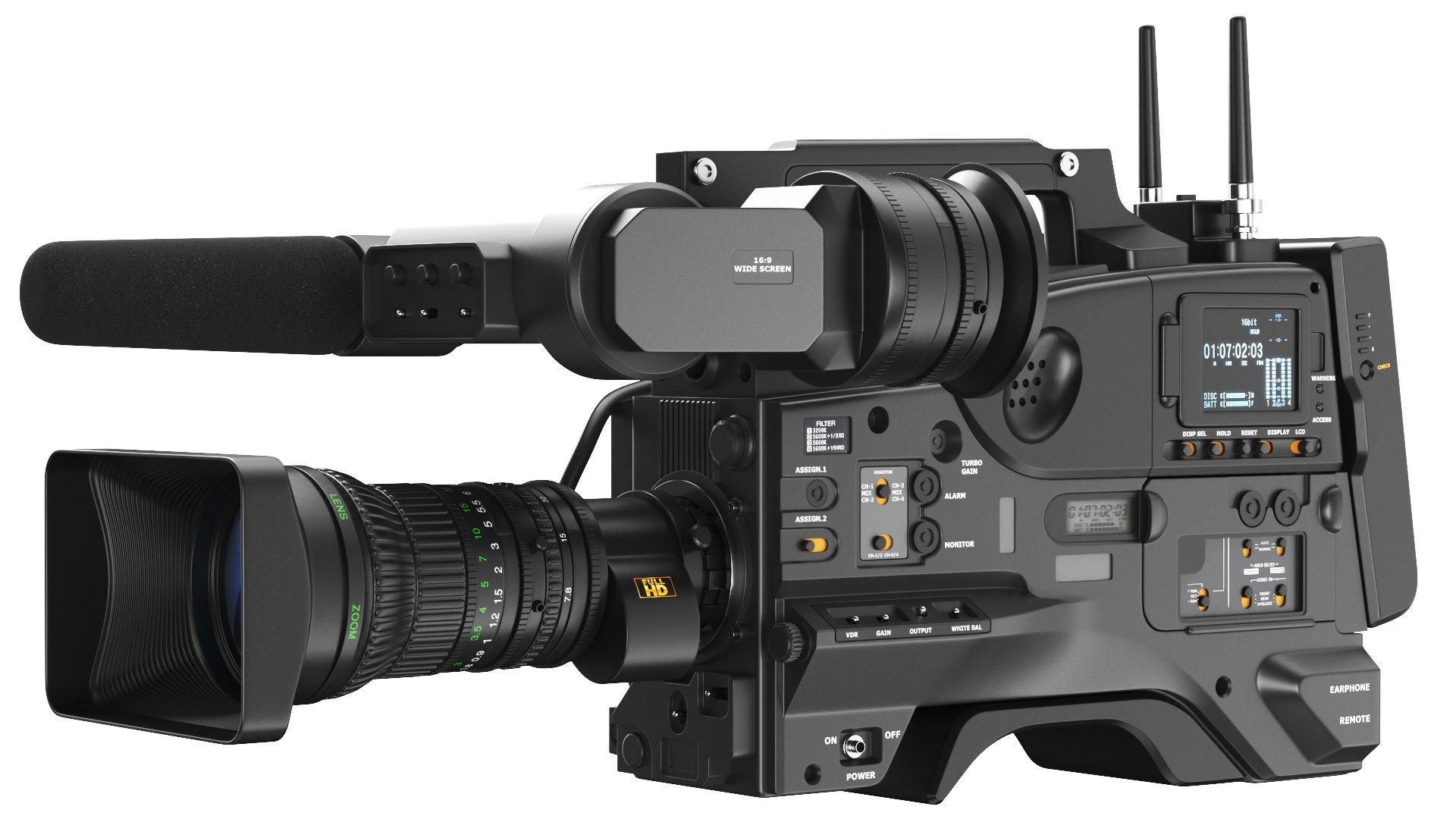 Detailed Studio Camera 3D Model - TurboSquid 2335749