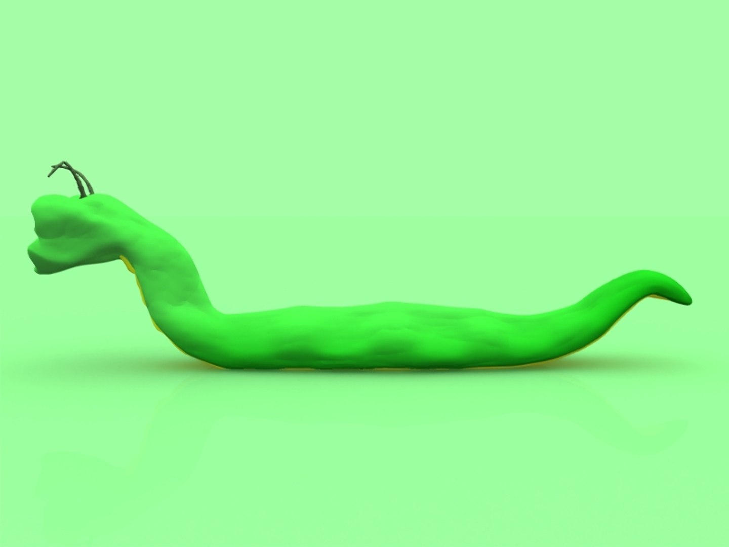 Worm Character 3d Model