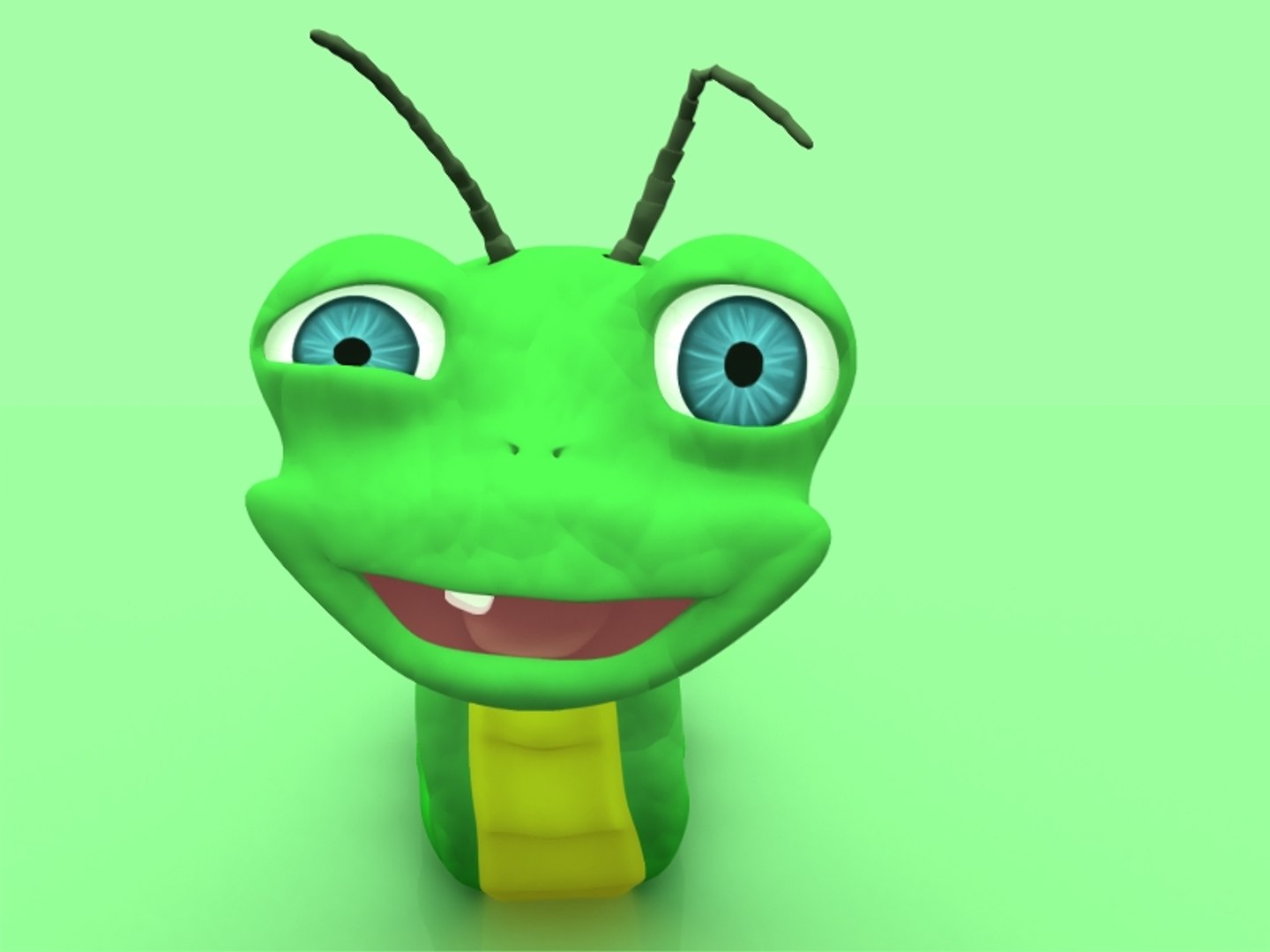 Worm Character 3d Model