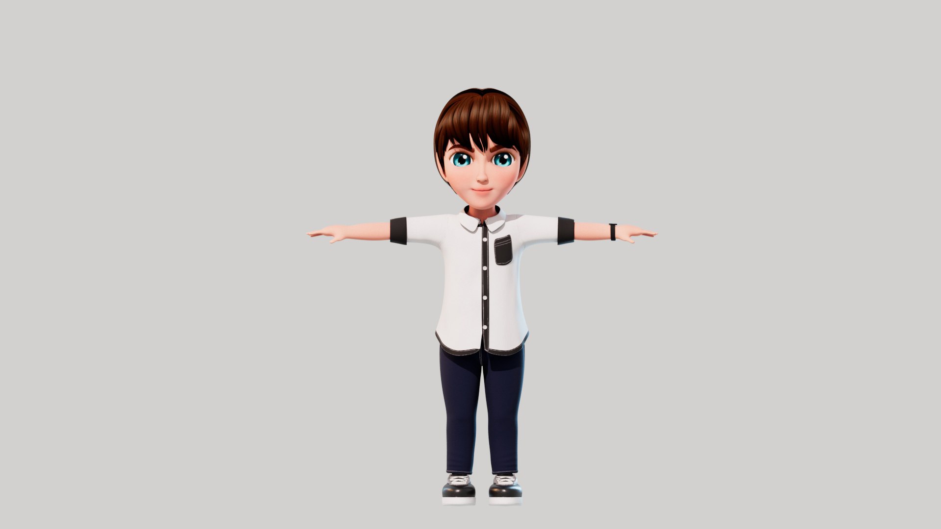 3D Cartoon Boy Sam - TurboSquid 1974243