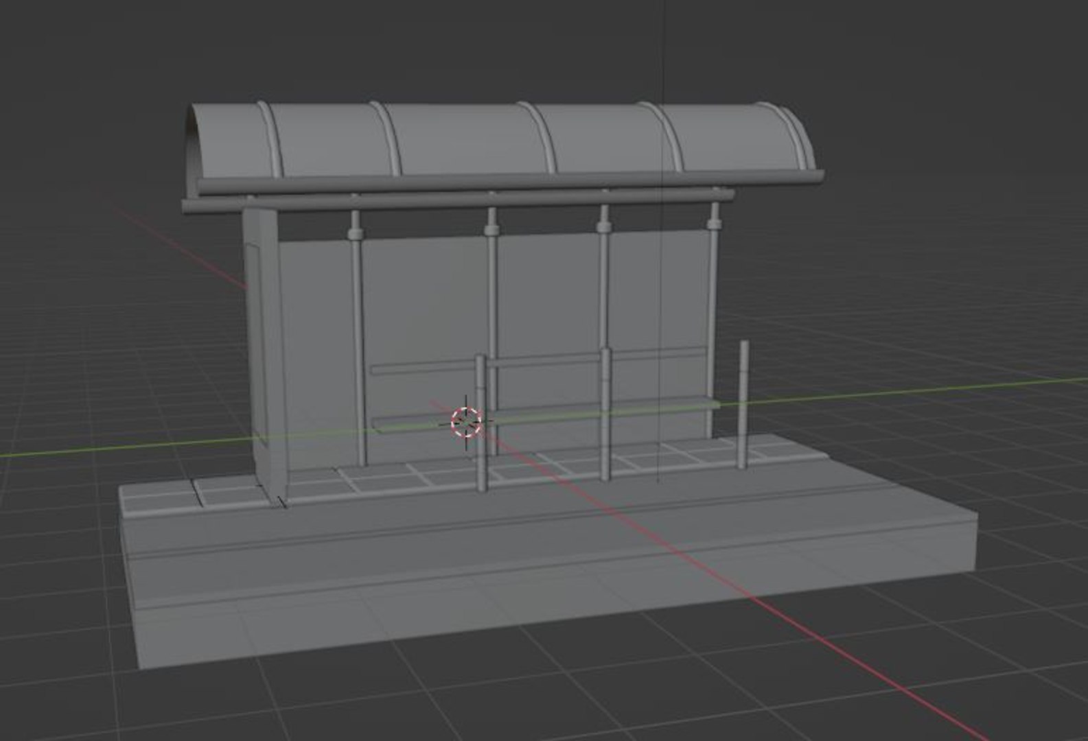 3D Bus Stop Low-poly 3D Model Model - TurboSquid 2334414