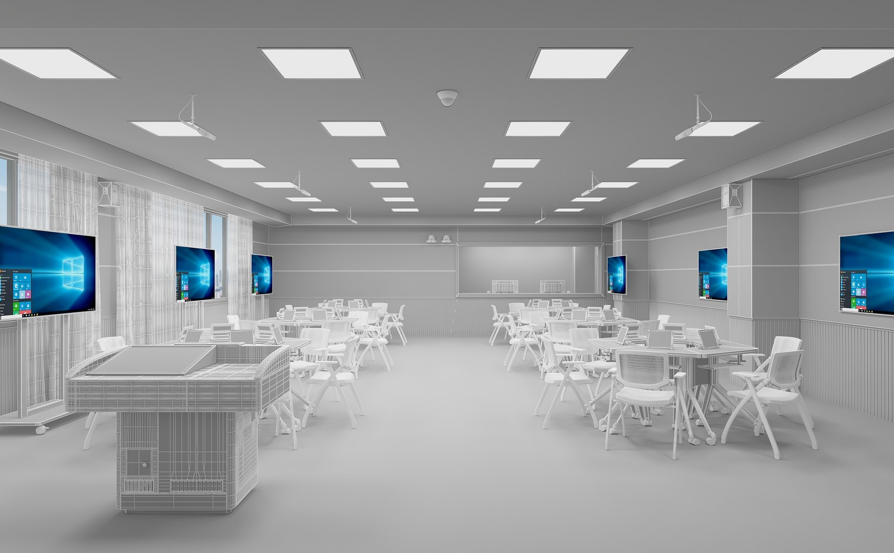 Smart Classroom Model - TurboSquid 2193311