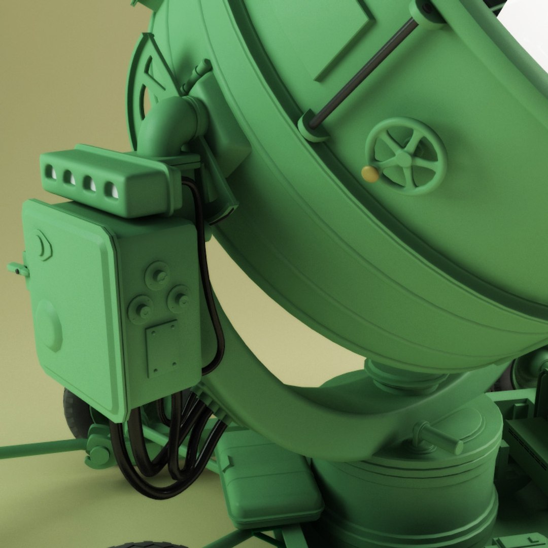 3d Model Of Military Searchlight