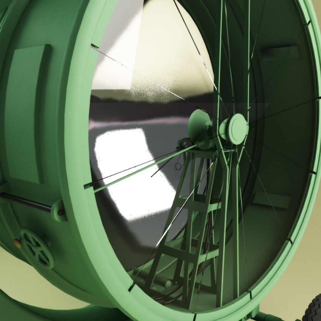 3d Model Of Military Searchlight