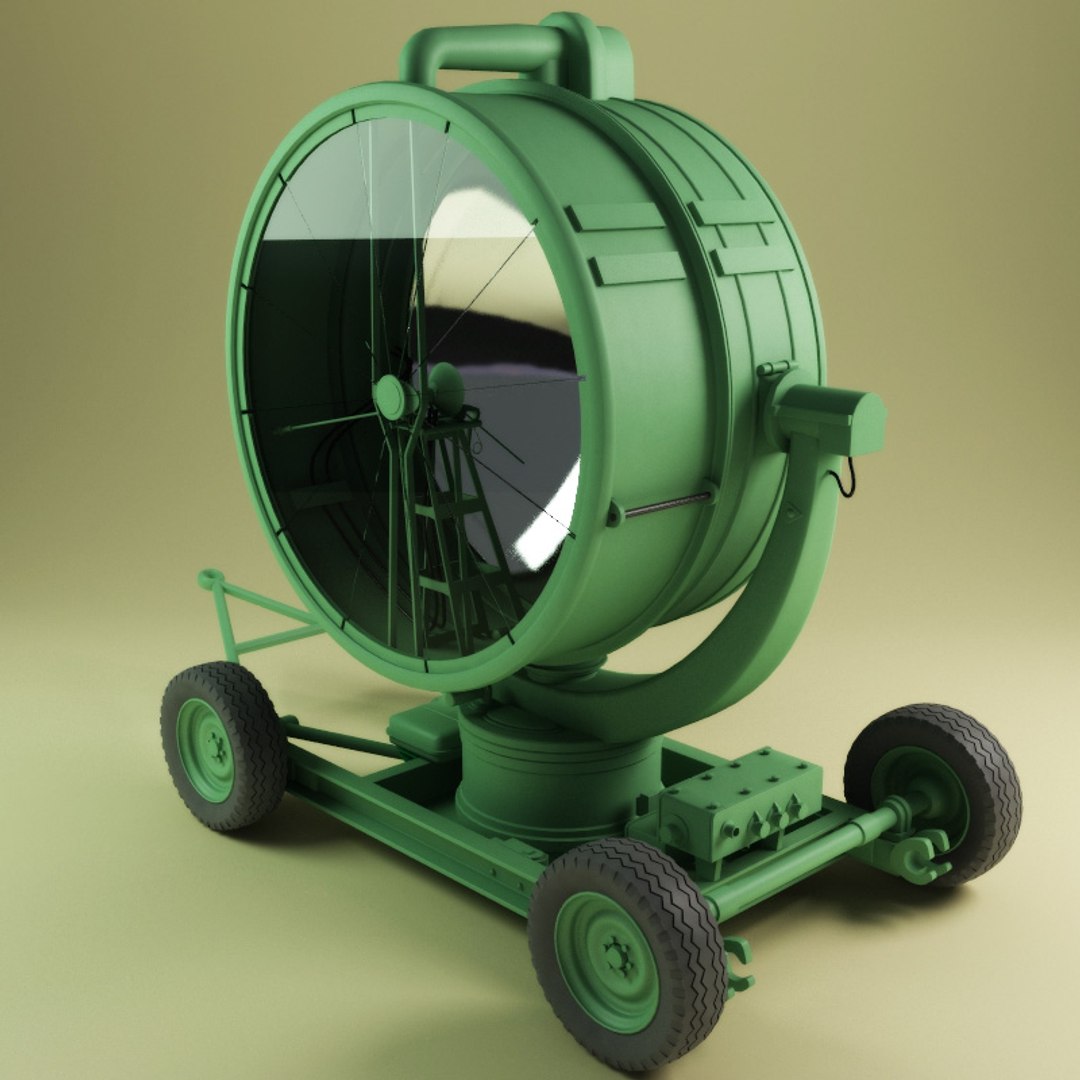 3d Model Of Military Searchlight
