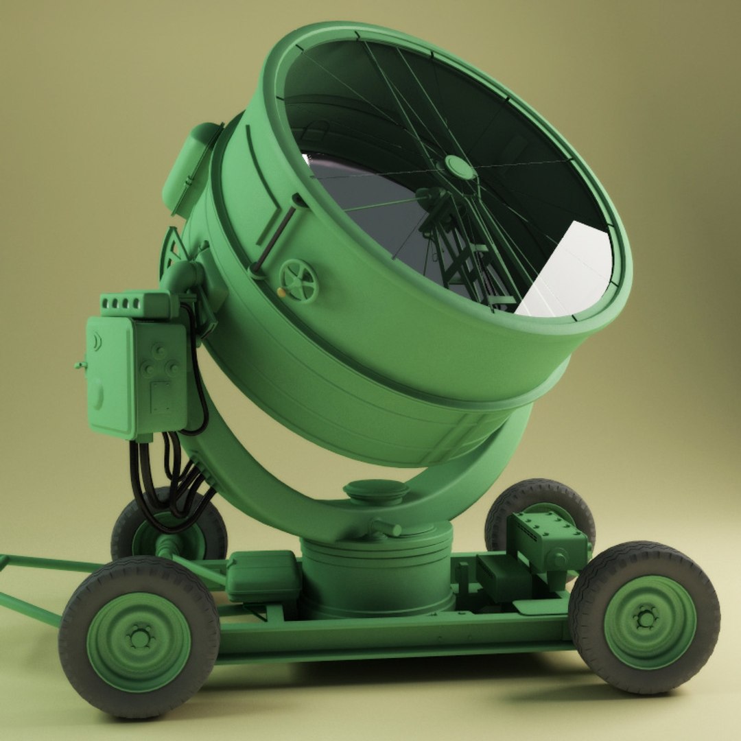 3d Model Of Military Searchlight