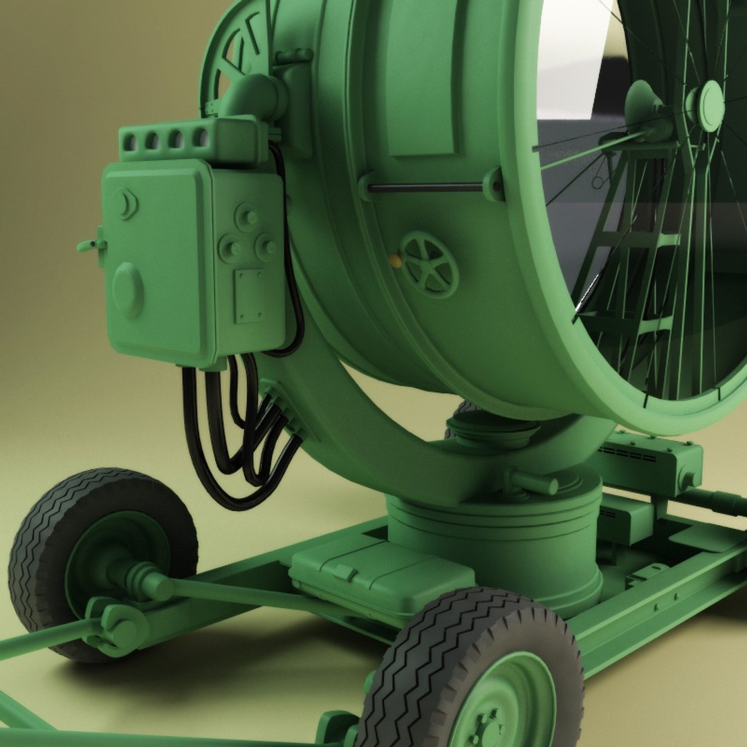 3d Model Of Military Searchlight